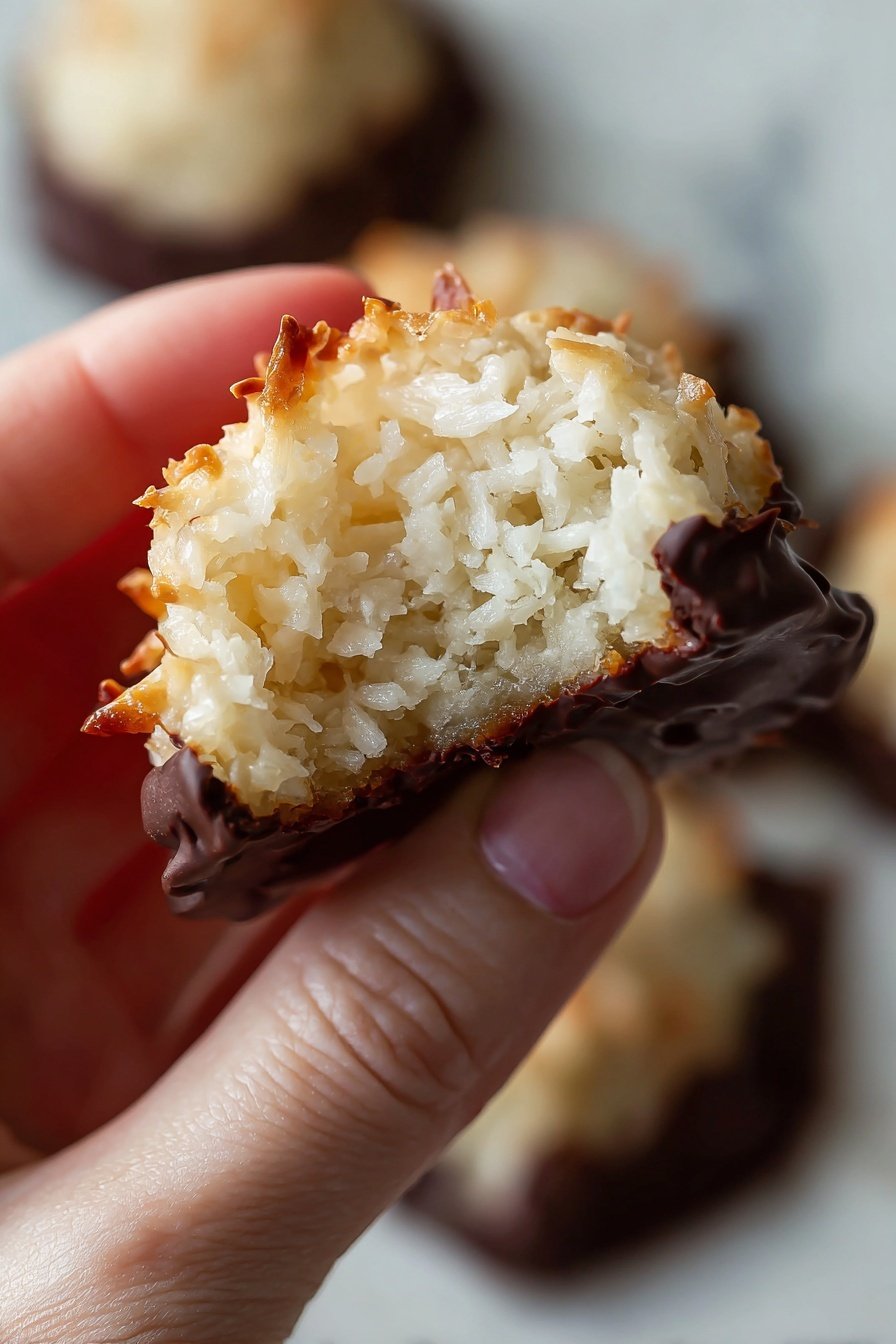 Chocolate-Dipped Coconut Macaroons (2 Ways)