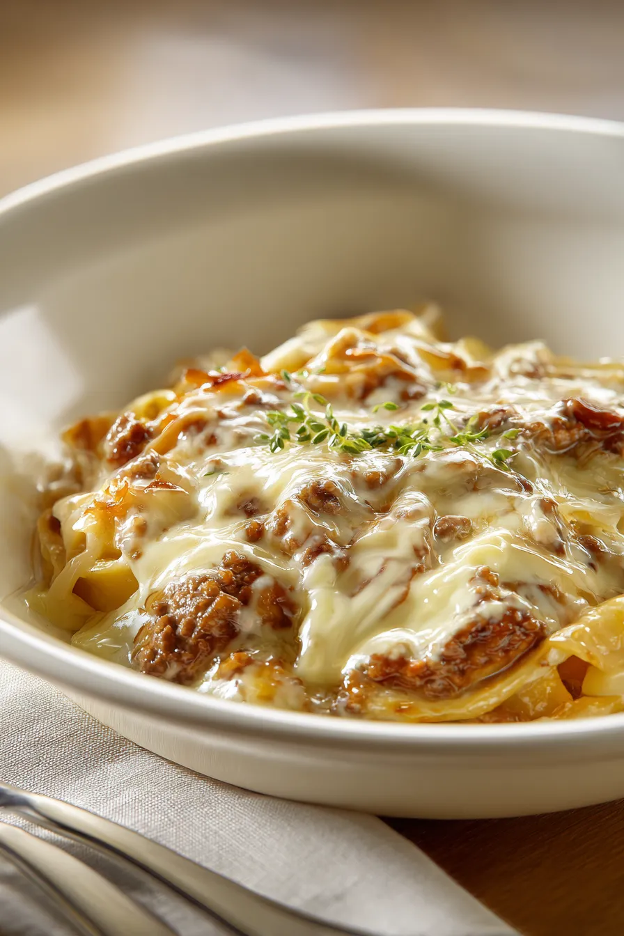 Classic Ground Beef and Potato Casserole with a golden, cozy flavor for ...